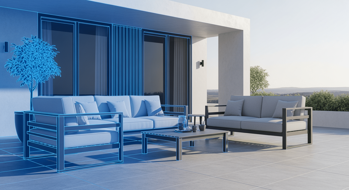 Bloc autocad mobilier extérieur : outils de conception